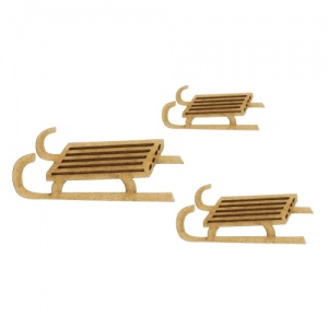 Slatted Sled - MDF Wood Shape